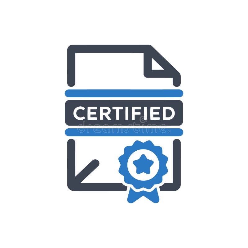 Certification Stamp Icon stock vector. Illustration of sign - 361702152