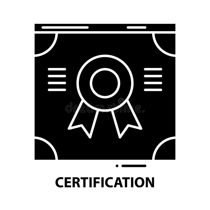 Certification Icon, Linear Isolated Illustration, Thin Line Vector, Web ...