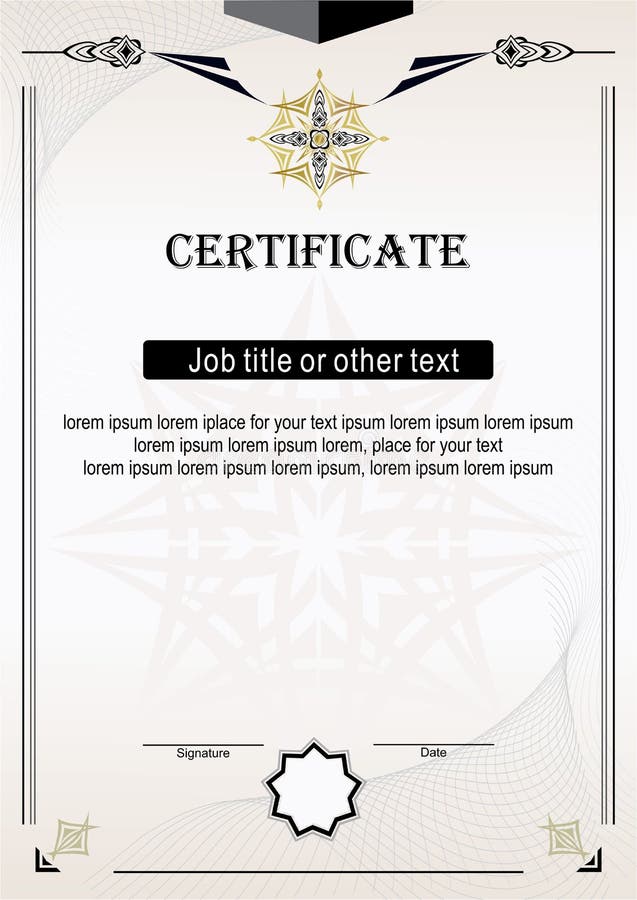 Certificato Ufficiale Bianco Illustrazione Vettoriale - Illustrazione ...