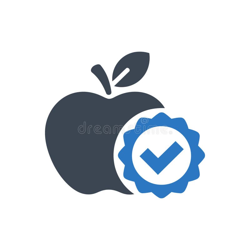 Certified Apple Check Icon stock vector. Illustration of sign - 361696498