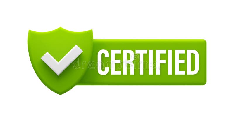 Certified Approval Badge - Green Shield with Checkmark for Quality ...