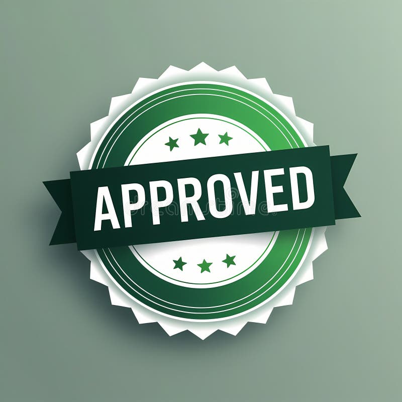Approved Icon . Approved or Certified Medal Icon Stock Vector ...