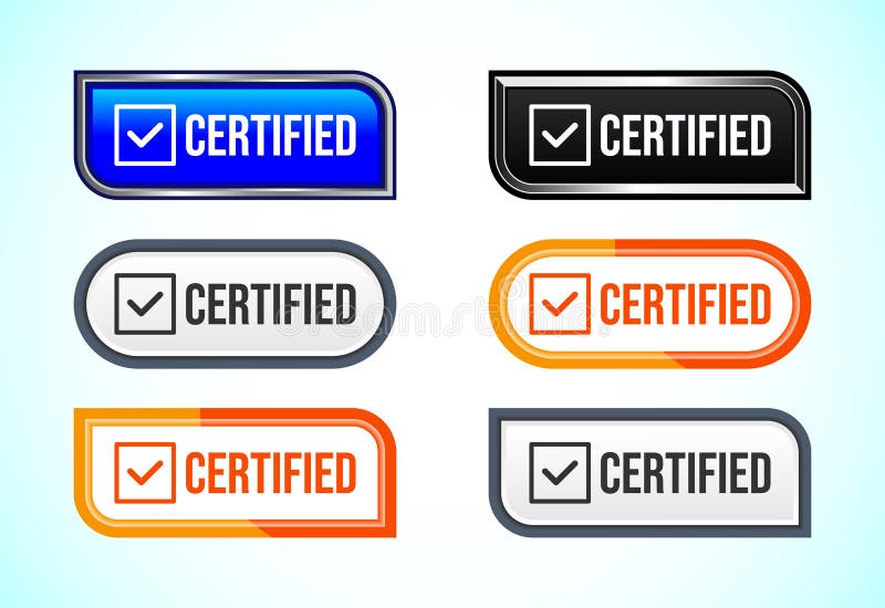 Certified Button Design Illustration, Certified Sign Suitable for ...