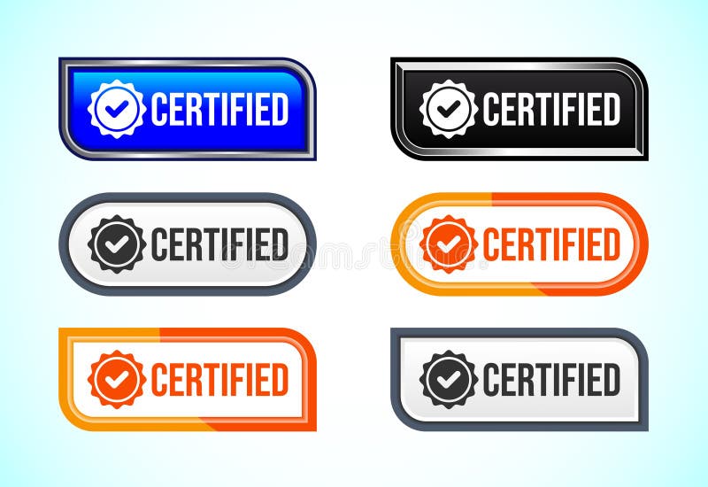 Certified Button Design Illustration, Certified Sign Suitable for ...