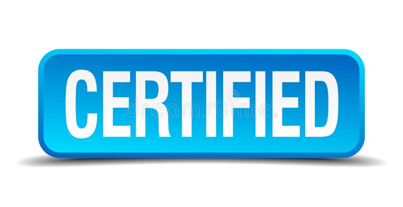 Certified button stock vector. Illustration of graphic - 121045942