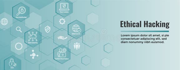 Certified Ethical Hacker - CEH - Icon Set & Web Header Banner Stock ...