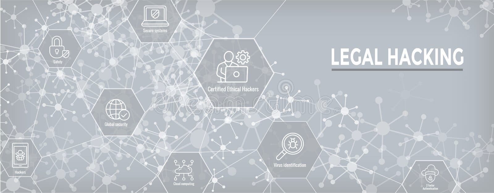 Certified Ethical Hacker - CEH - Icon Set & Web Header Banner Stock ...