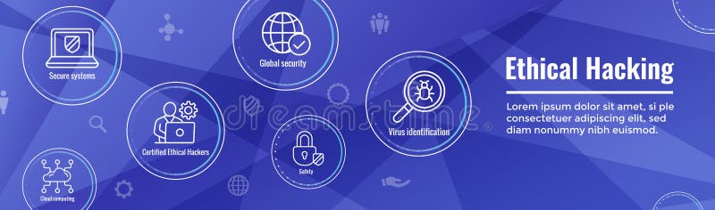 Certified Ethical Hacker - CEH - Icon Set & Web Header Banner Stock ...