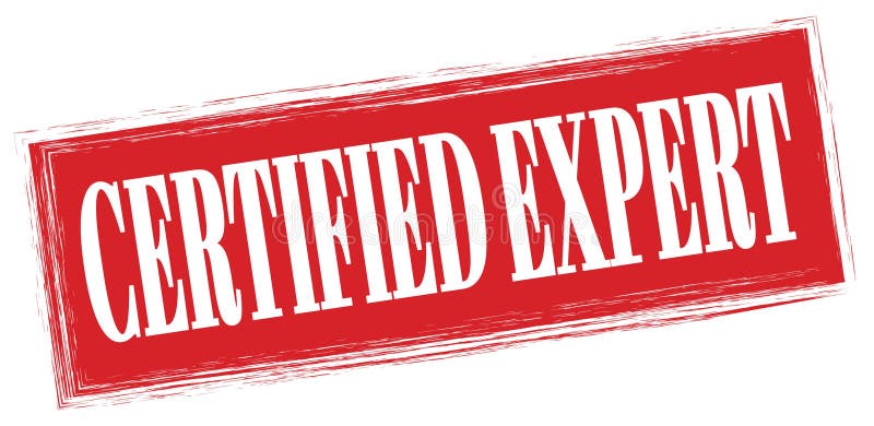 CERTIFIED EXPERT Text Written on Red Stamp Sign Stock Illustration ...