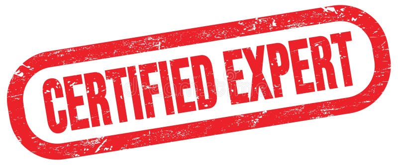 CERTIFIED EXPERT, Text Written on Red Stamp Sign Stock Illustration ...