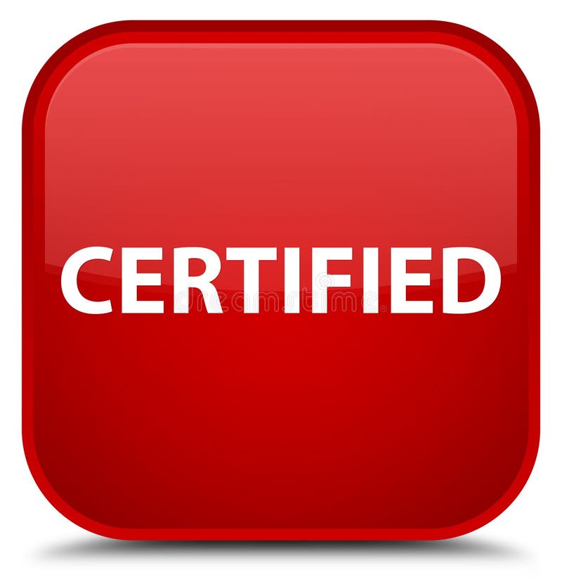 Certified Special Red Square Button Stock Illustration - Illustration ...