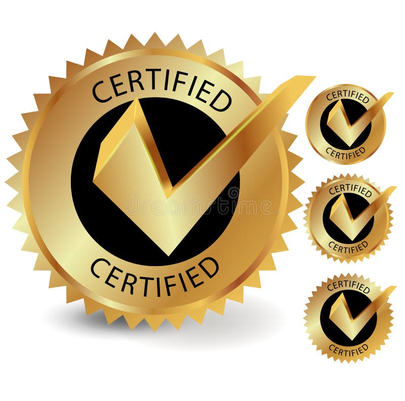Certified label stock vector. Illustration of medallion - 49042965