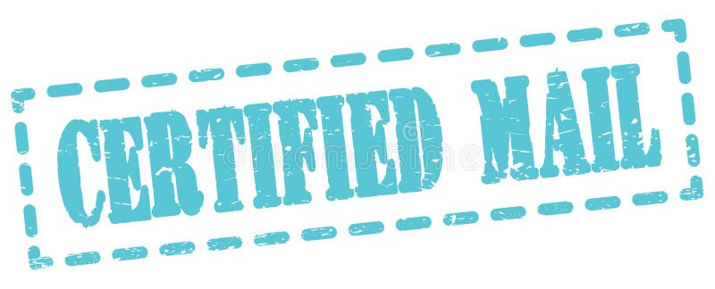 CERTIFIED MAIL Text on Black Red Sticker Stamp Stock Illustration ...