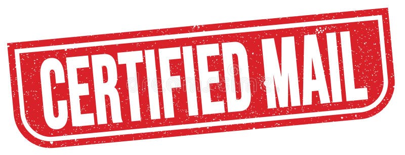 CERTIFIED MAIL Text Written on Red Stamp Sign Stock Photo - Image of ...