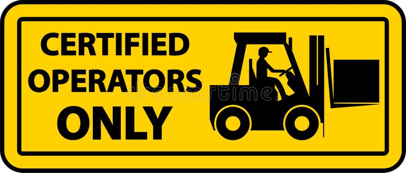 Certified Operators only Label Sign on White Background Stock Vector ...