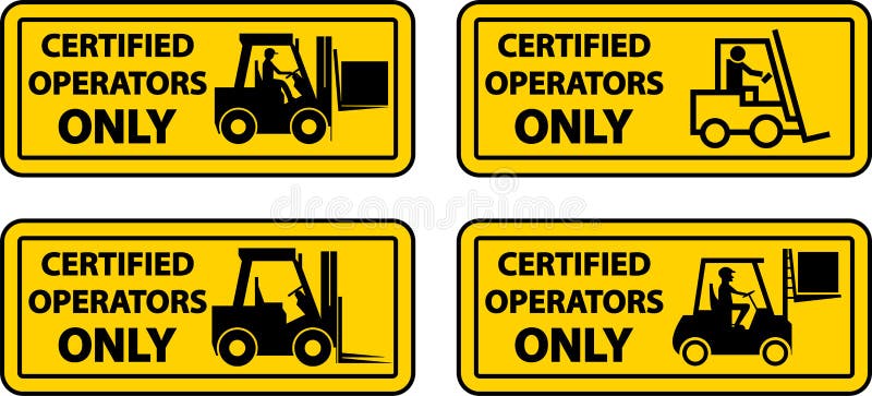 Certified Operators only Label Sign on White Background Stock Vector ...