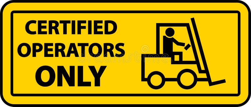 Certified Operators only Label Sign on White Background Stock Vector ...