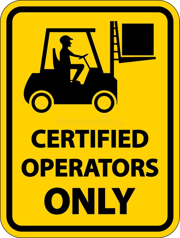 Certified Operators only Label Sign on White Background Stock Vector ...