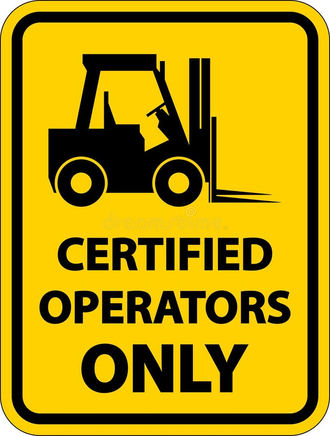 Certified Operators only Label Sign on White Background Stock Vector ...