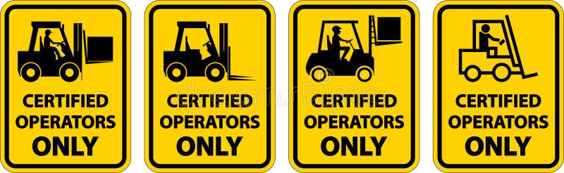 Certified Operators only Label Sign on White Background Stock Vector ...