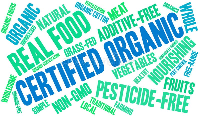 Certified Organic Word Cloud Stock Vector - Illustration of traditional ...