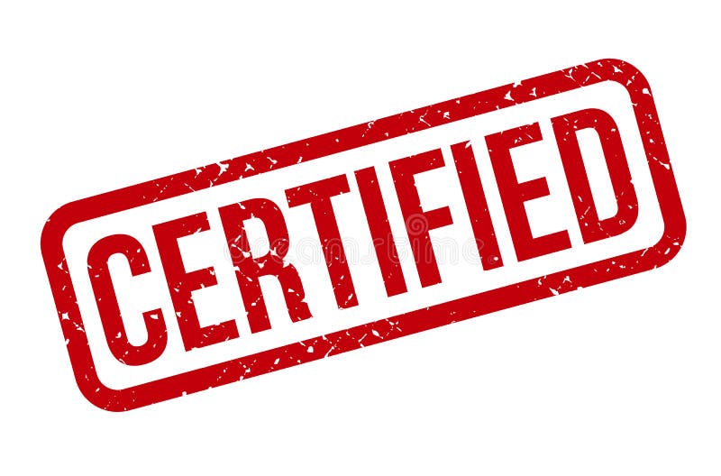 Certified Rubber Stamp. Red Certified Rubber Grunge Stamp Seal Vector ...