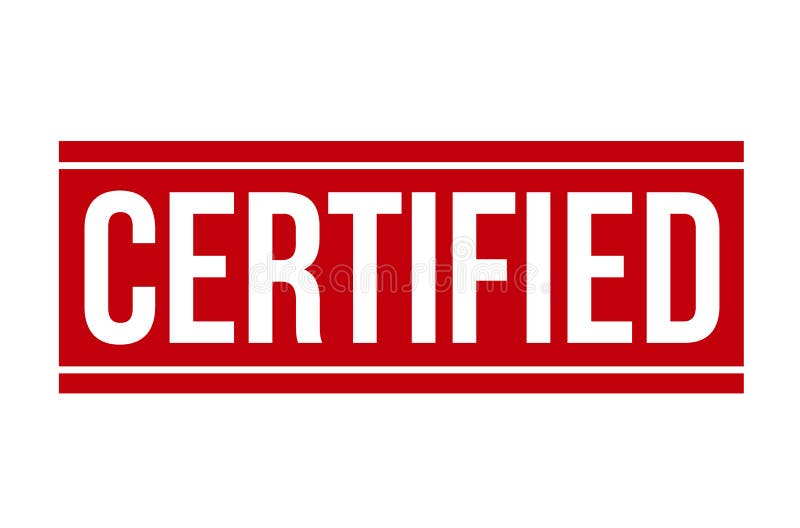 Certified Rubber Stamp. Red Certified Rubber Grunge Stamp Seal Vector ...
