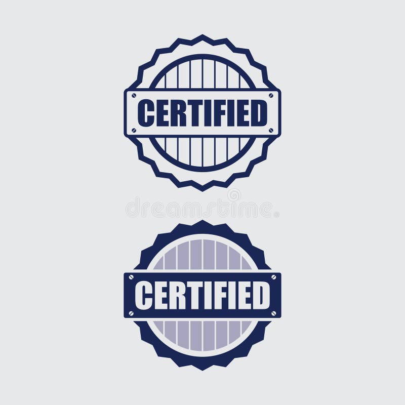 Certified Rubber Stamp Set Grunge Red Black Badge with Certified Text ...