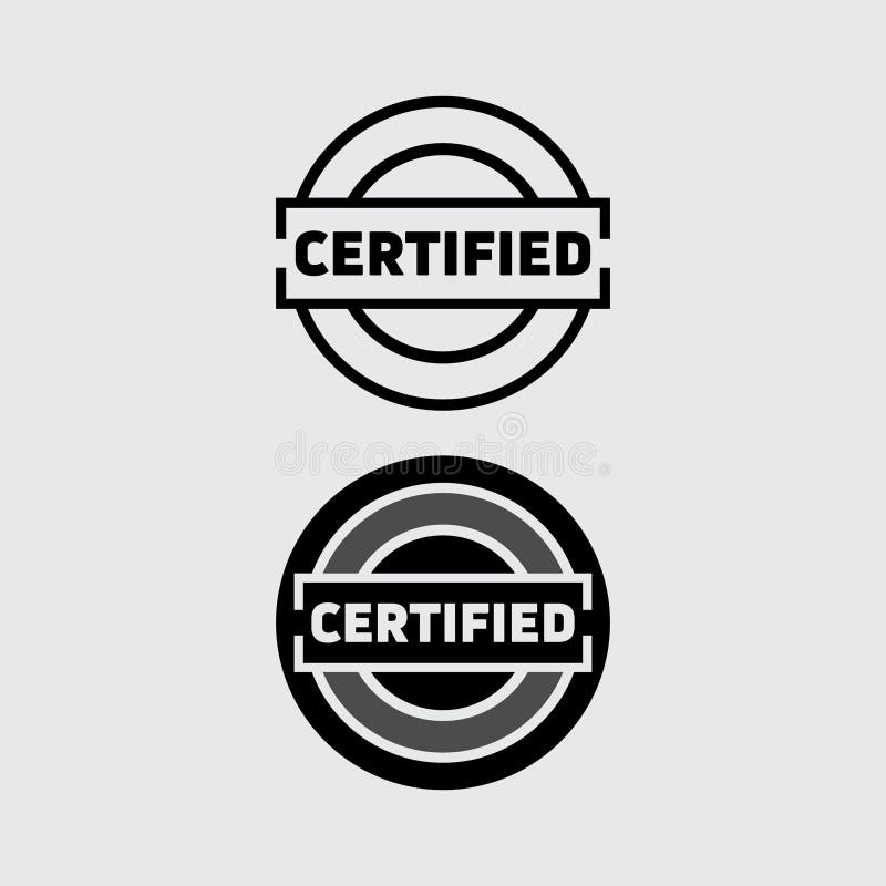 Certified Rubber Stamp Set Grunge Red Black Badge with Certified Text ...
