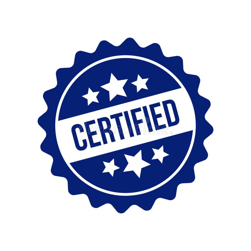 CERTIFIED Seal Badge Banner Stamp Template Solid Color with Grunge ...