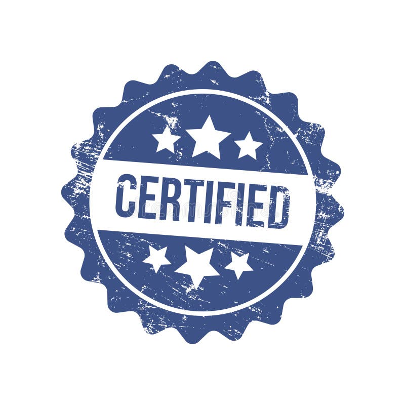 CERTIFIED Seal Badge Banner Stamp Template Solid Color with Grunge ...