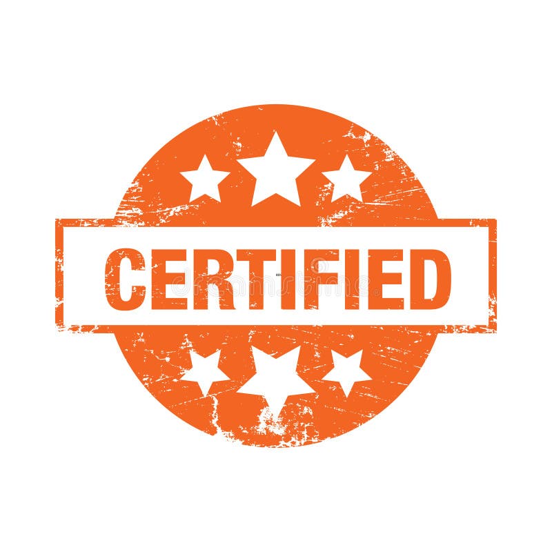 CERTIFIED Seal Badge Banner Stamp Template Solid Color with Grunge ...