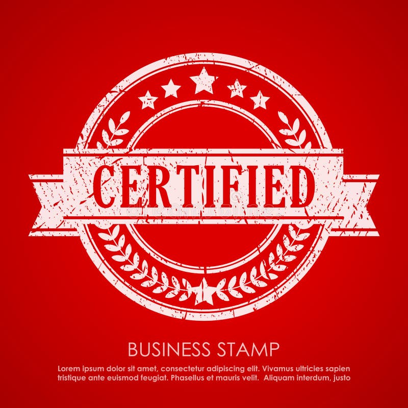 Vector certified stamp stock vector. Illustration of accepted - 30793325