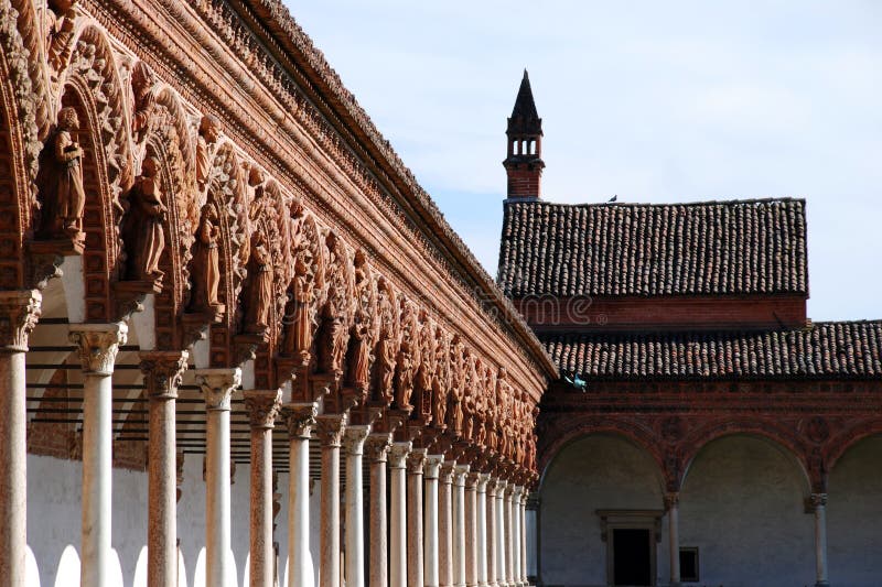 The Certosa Di Pavia or Charterhouse of Pavia Stock Image - Image of ...