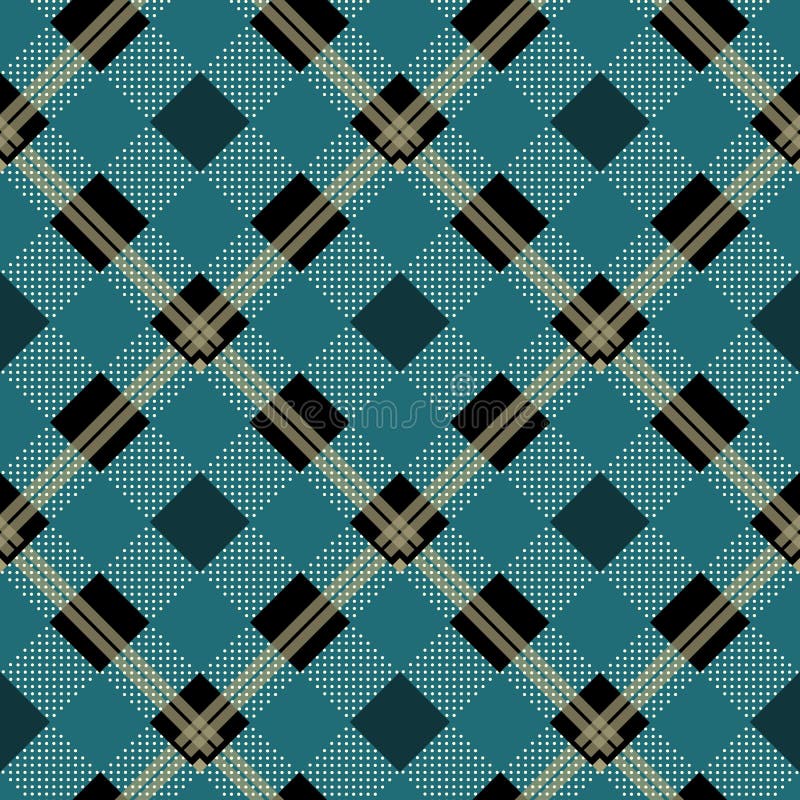 Cerulean Blue Lumberjack Buffalo Plaid Pattern Eps10 Stock Vector ...