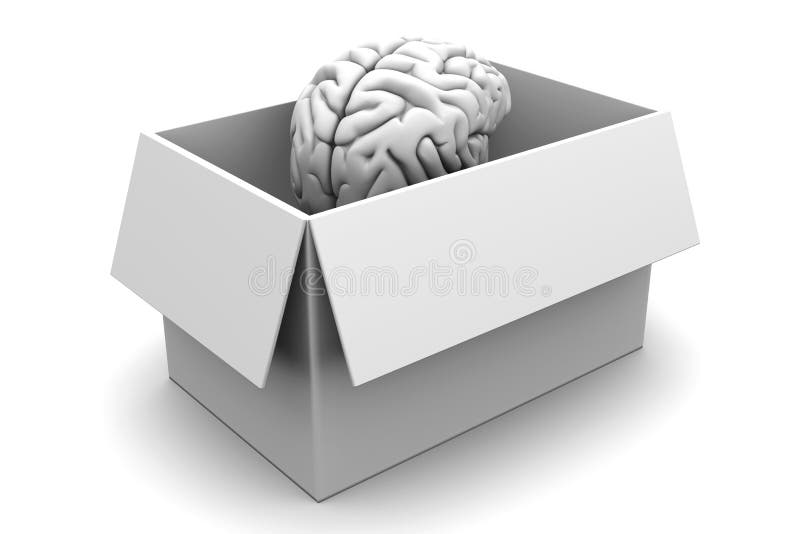 Le Robot Examine Un Cerveau Humain Illustration Stock - Illustration du ...