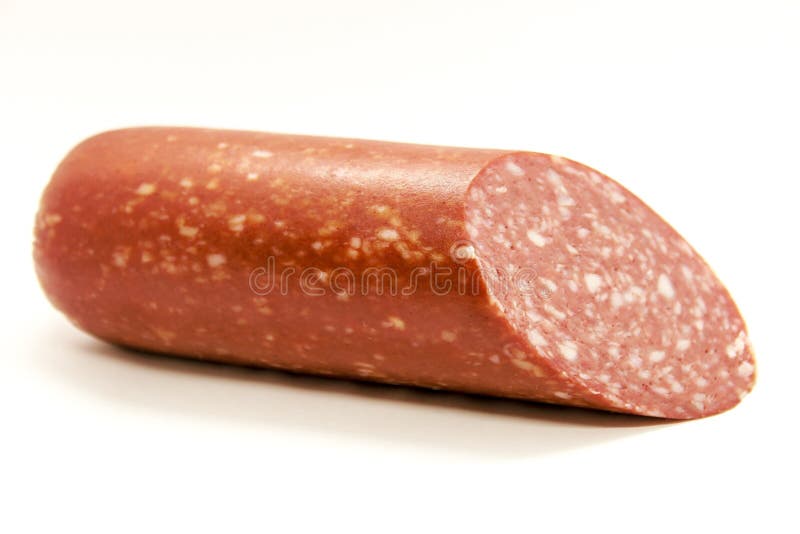 Cervelat, macro stock image. Image of shallow, sausage - 25215413