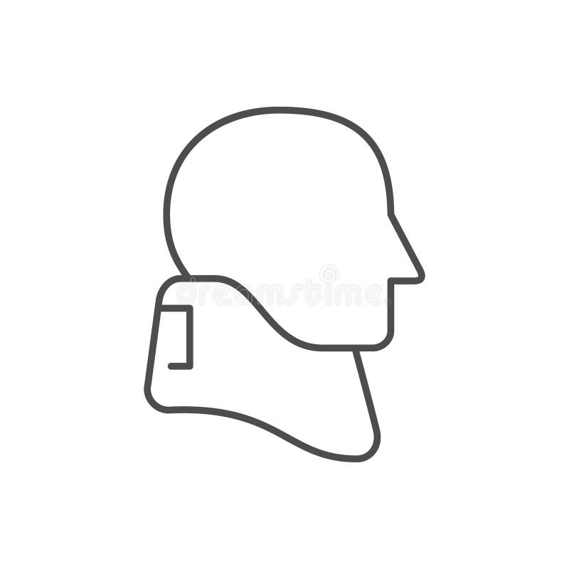 Cervical Collar Line Outline Icon Stock Illustration - Illustration of ...
