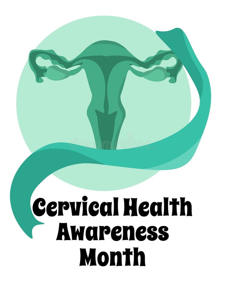 Cervical Health Awareness Month Vertical Poster Design On A Socially