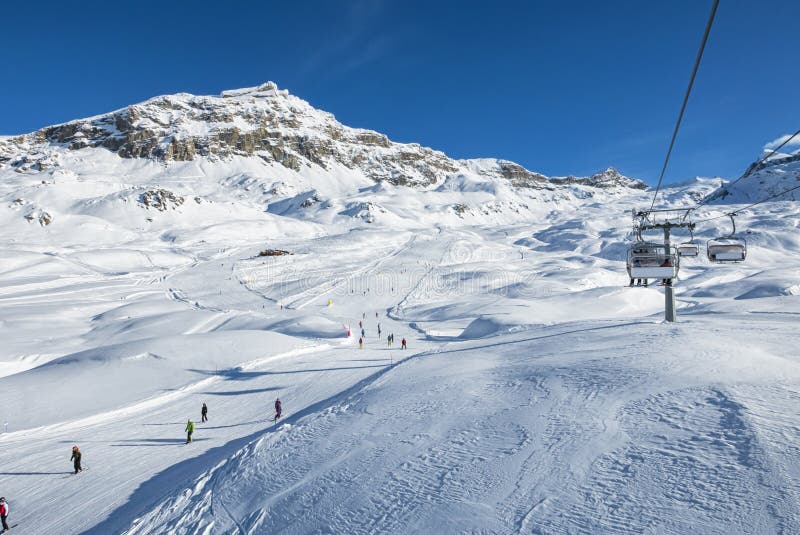 Cervinia Italy stock photo. Image of chairlift, high - 83038656