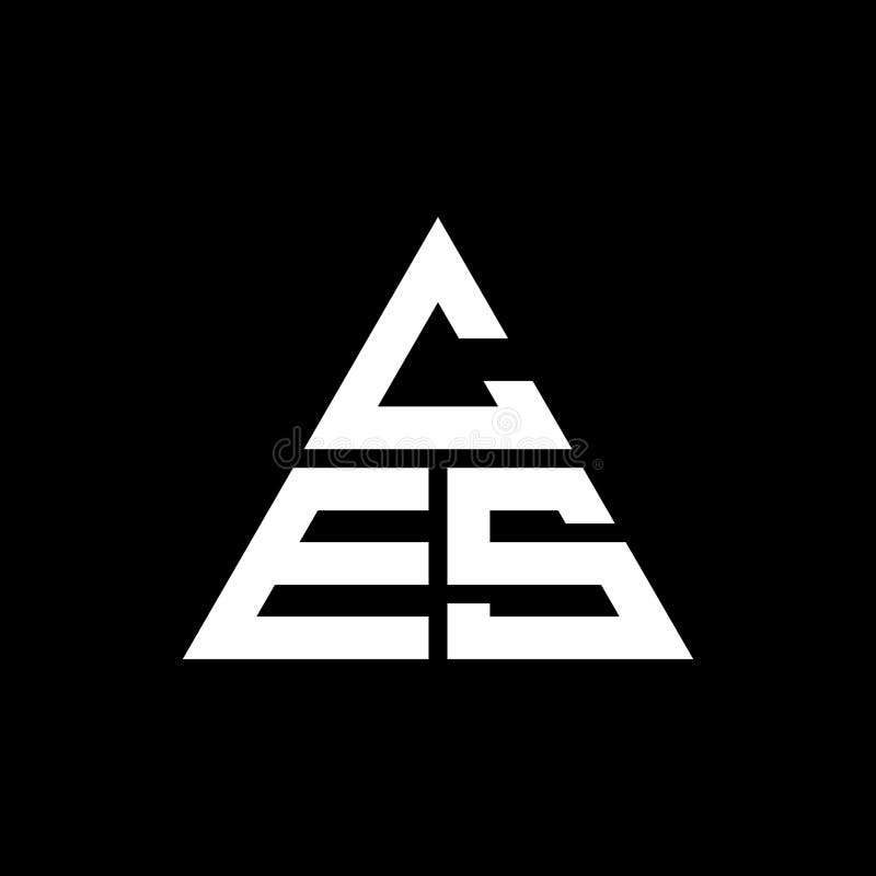CES Triangle Letter Logo Design with Triangle Shape. CES Triangle Logo ...