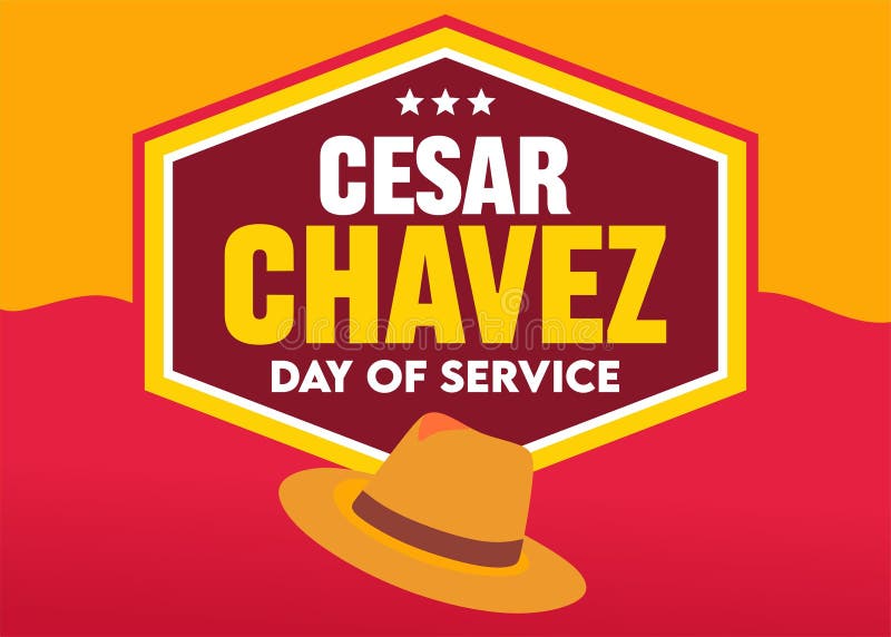 Cesar Chavez Day of Service Stock Illustration - Illustration of text ...
