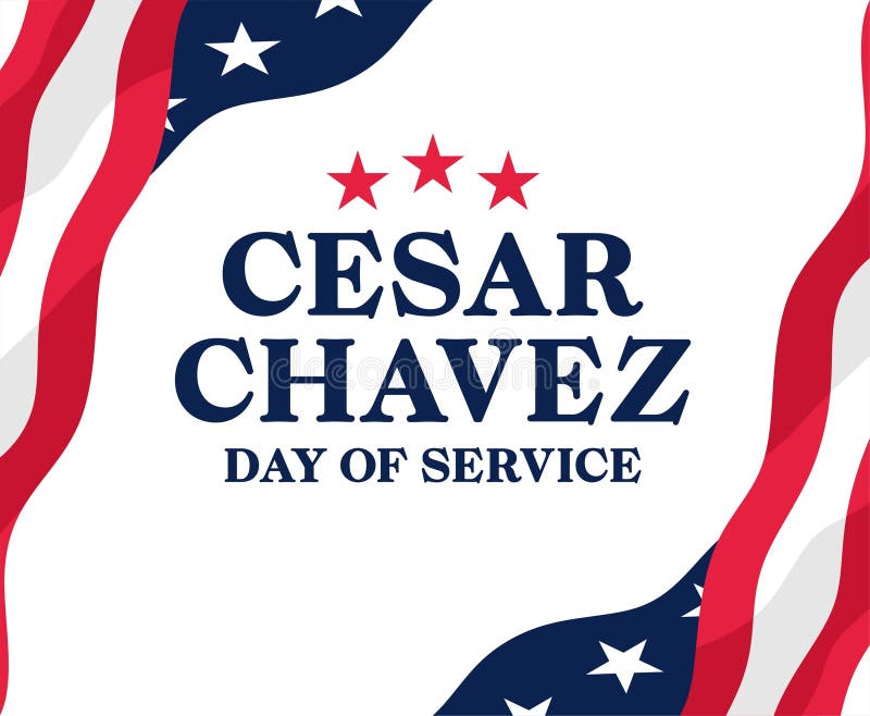 Cesar Chavez Day of Service Stock Illustration - Illustration of poster ...