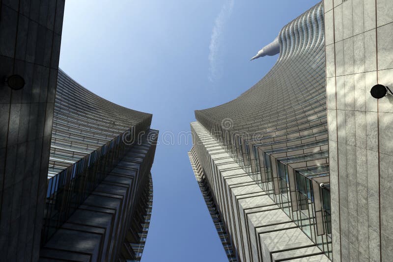 Cesar Pelli tower in Milan stock image. Image of iron - 53028269
