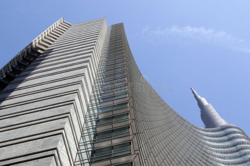 Cesar Pelli tower in Milan stock image. Image of cesar - 53034279