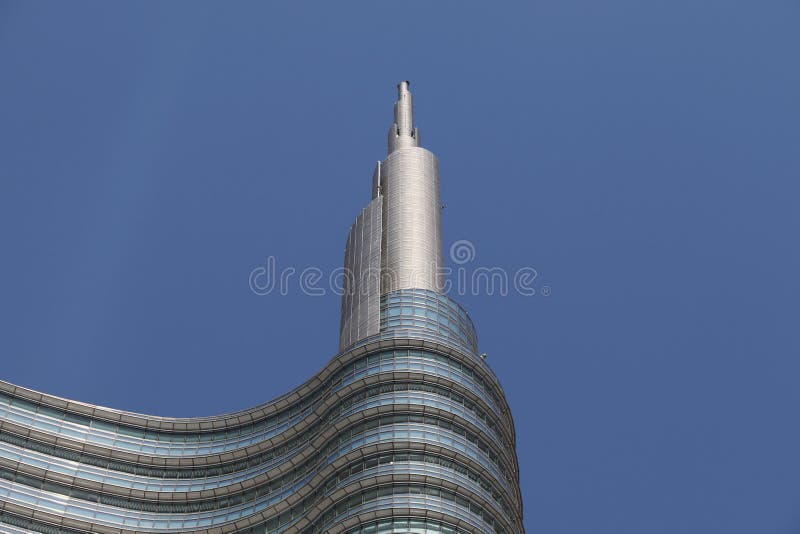 Cesar Pelli tower in Milan stock image. Image of cesar - 53034289