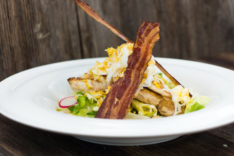 Cesar Salad stock photo. Image of plate, dish, sliced - 58115558