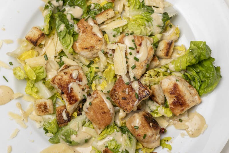 Cesar salad stock photo. Image of dressing, lunch, fresh - 121510344