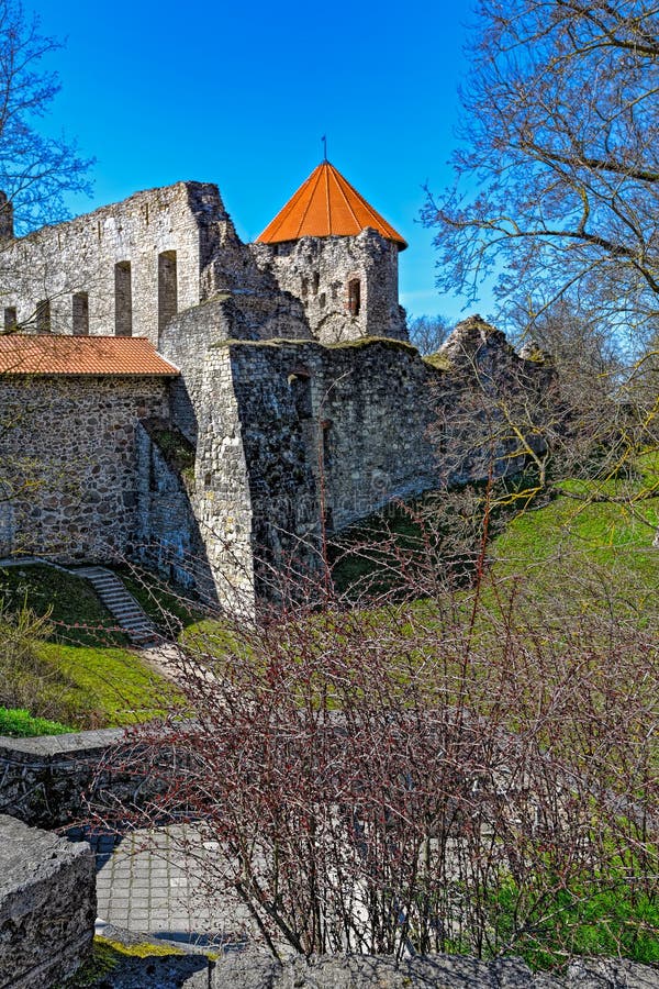 Cesis Castle Park, Cesis, Latvia in Spring Stock Photo - Image of ...