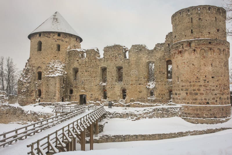 Cesis castle stock photo. Image of teutonic, latvia, europe - 65323558